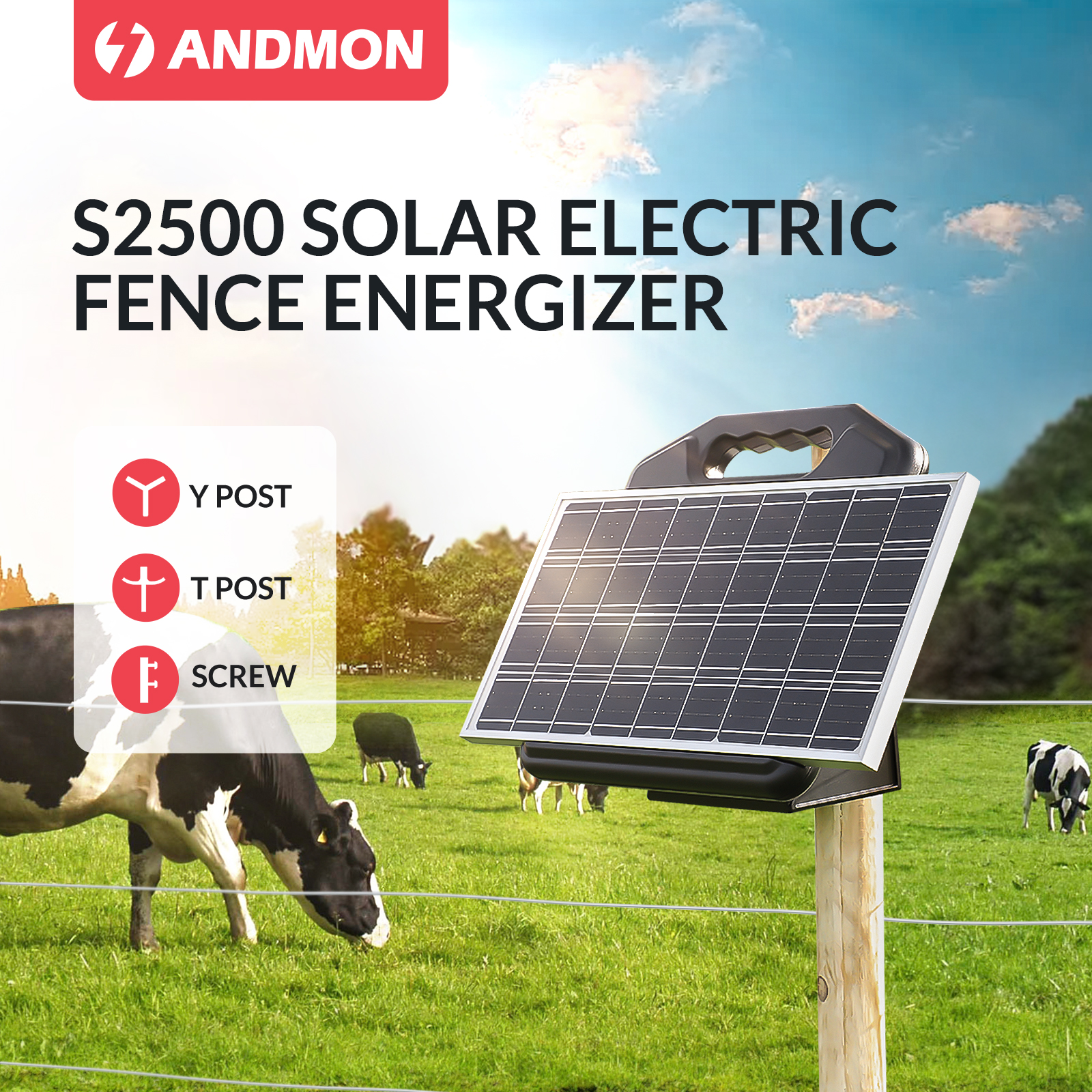 S2500 Solar Fence Energizer - ANDMON ELECTRONICS